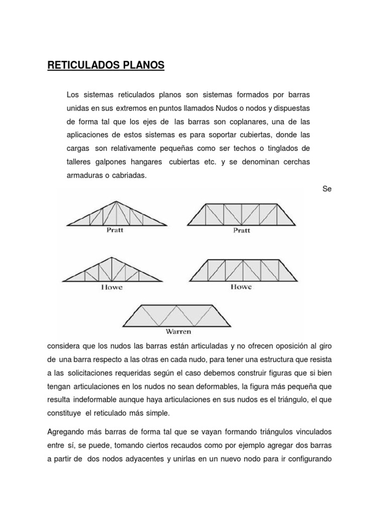 Sistemas Reticulados Planos y Triangulación | PDF | Triángulo | Braguero