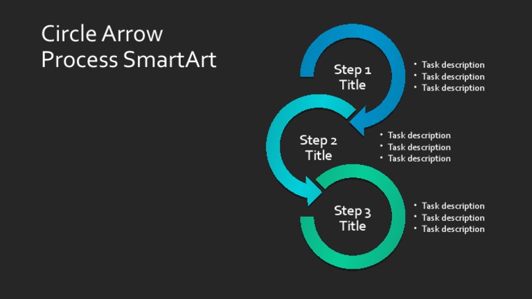 Circle Arrow Process Smartart: Step 1 Title | PDF