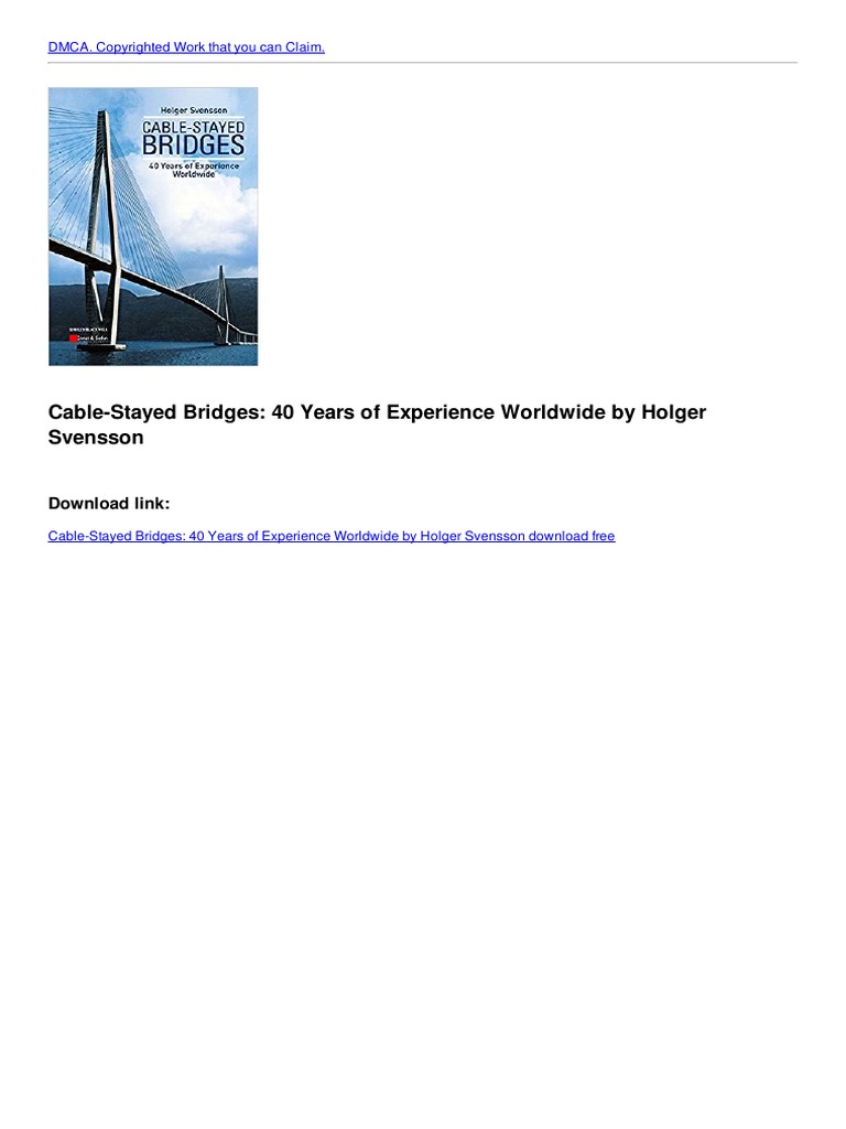 Cable Stayed Bridges 40 Years of Experience Worldwide | Download Free ...