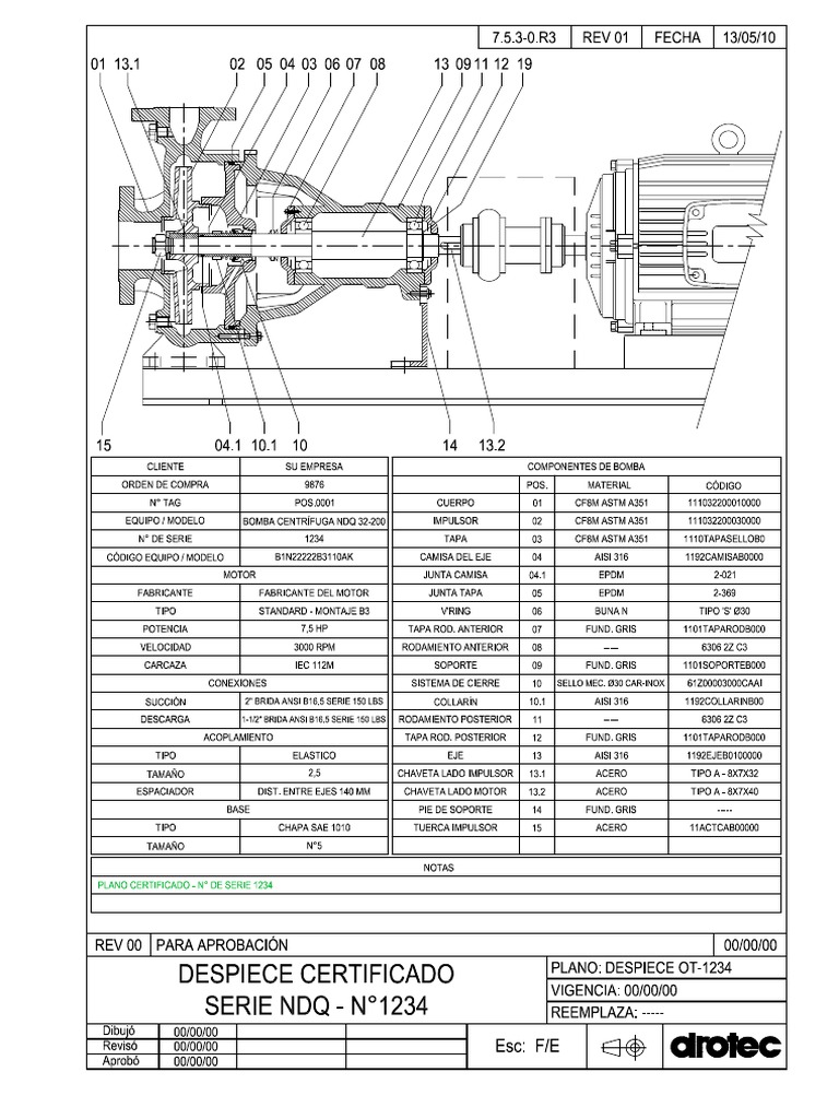 Bomba Centrifuga Despiece PDF | PDF