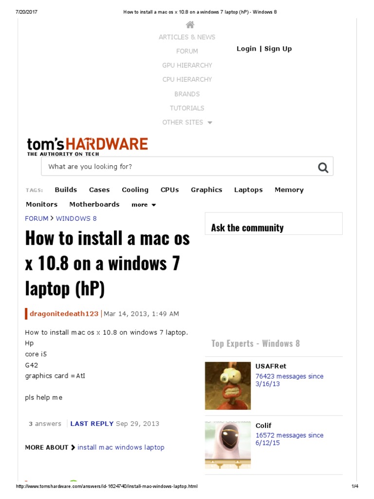 How To Install A Mac Os X 10 | PDF | Mac Os | Microsoft Windows