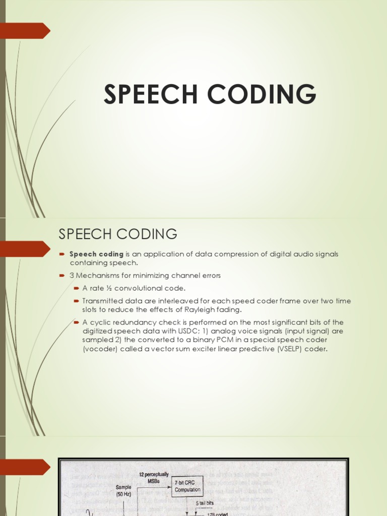 Speech Coding Broadcast Engineering Broadcasting 
