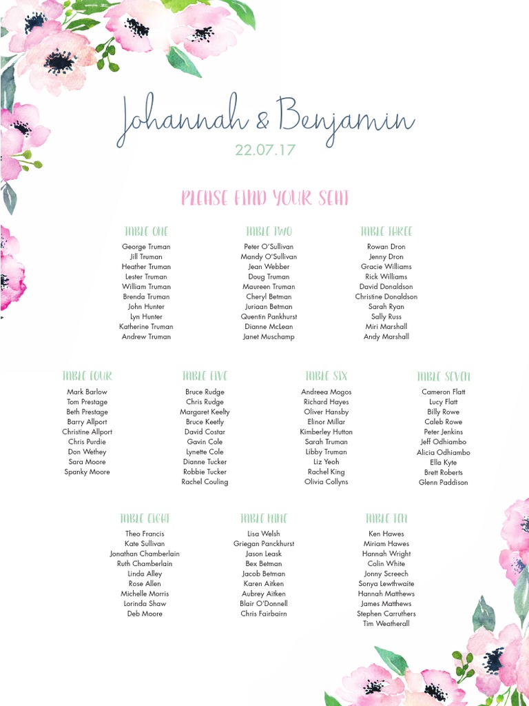 Table Seating | PDF | Leisure