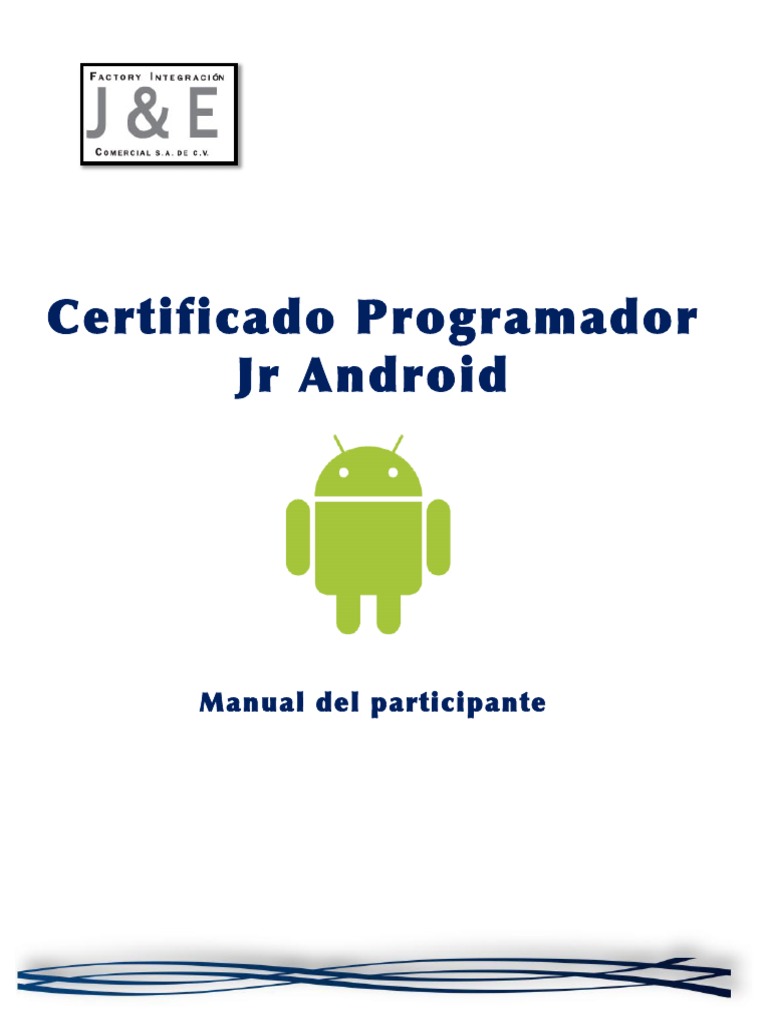 Manual - Certificado Programador Jr. para Android | PDF | Eclipse (software) | Android (sistema ...