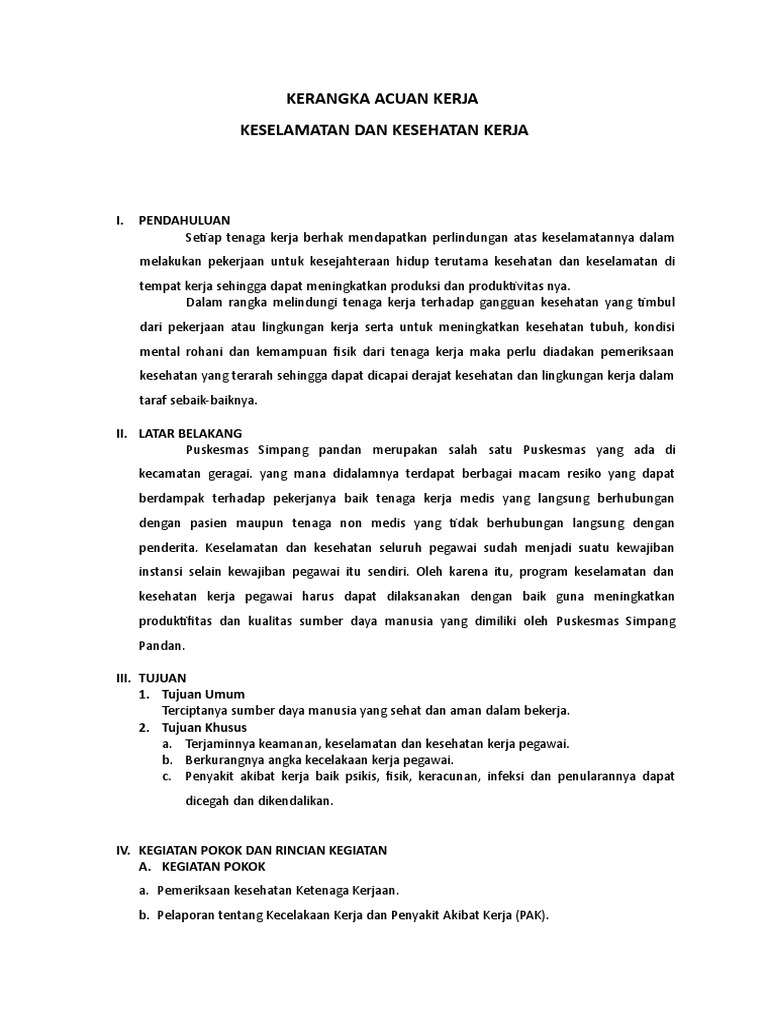 Dokumen - Tips k3 Tor Keselamatan Kesehatan Kerja | PDF