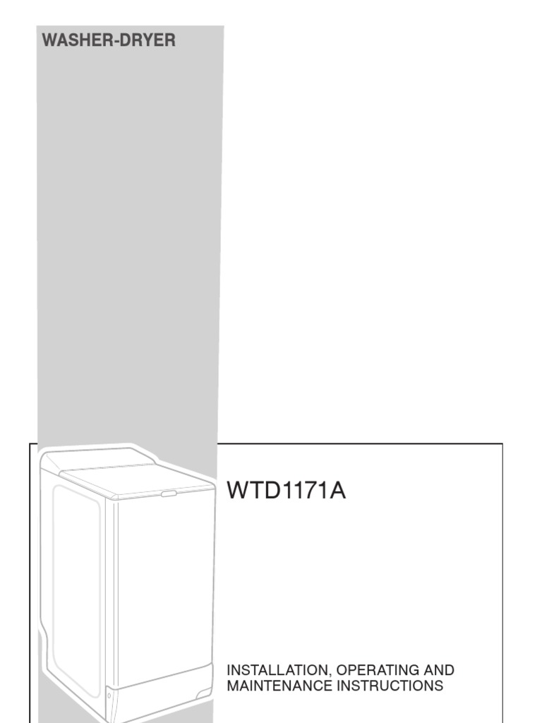 Washing Machine Manual | PDF | Washing Machine | Laundry