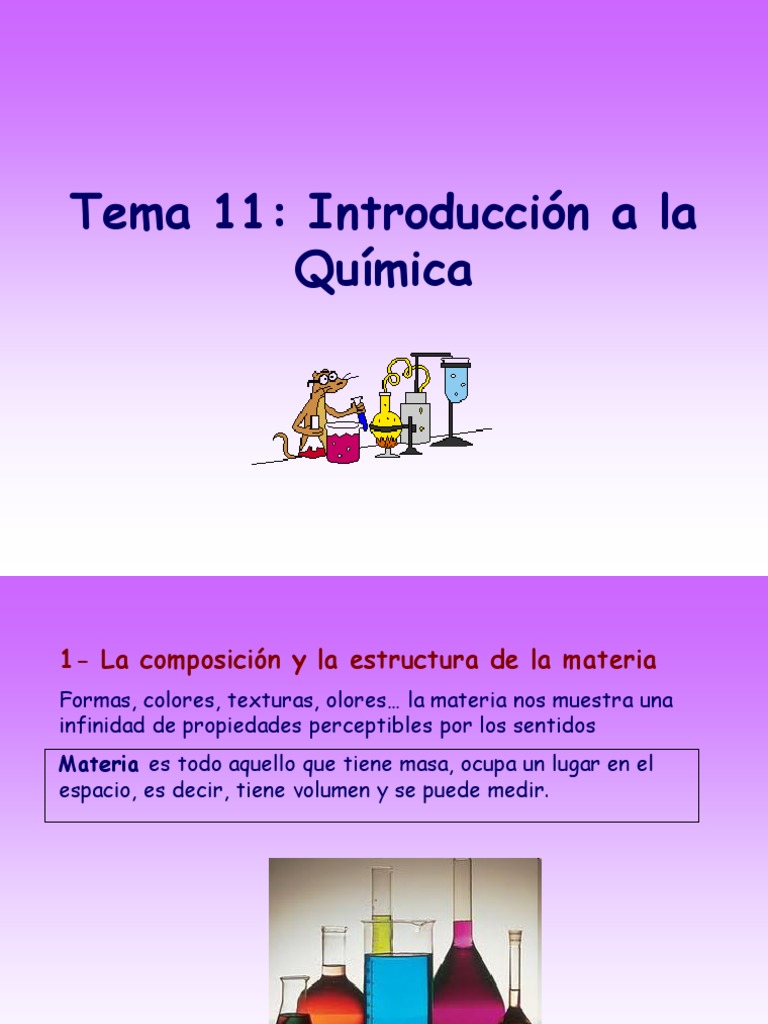 Tema 11 Introduccion A La Quimica | PDF | Elementos químicos ...