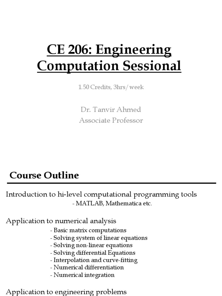CE206 MATLAB Fundamentals | PDF | Matlab | Matrix (Mathematics)