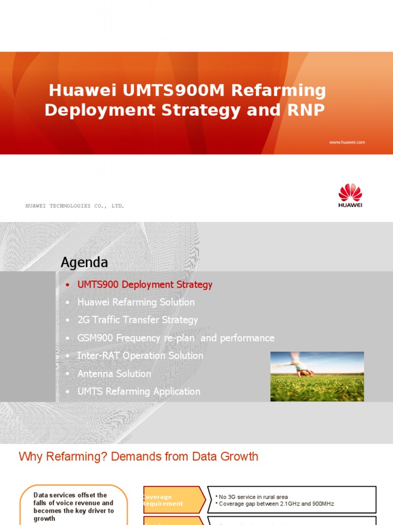 Huawei UMTS900 Refarming Strategy Guide | PDF | Gsm | 3 G