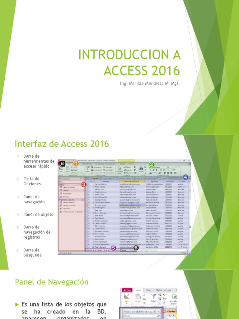 Access 2016 | PDF | Tabla (base de datos) | Macro (informática)