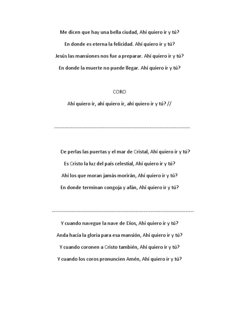 Me Dicen Que Hay Una Bella Ciudad | PDF