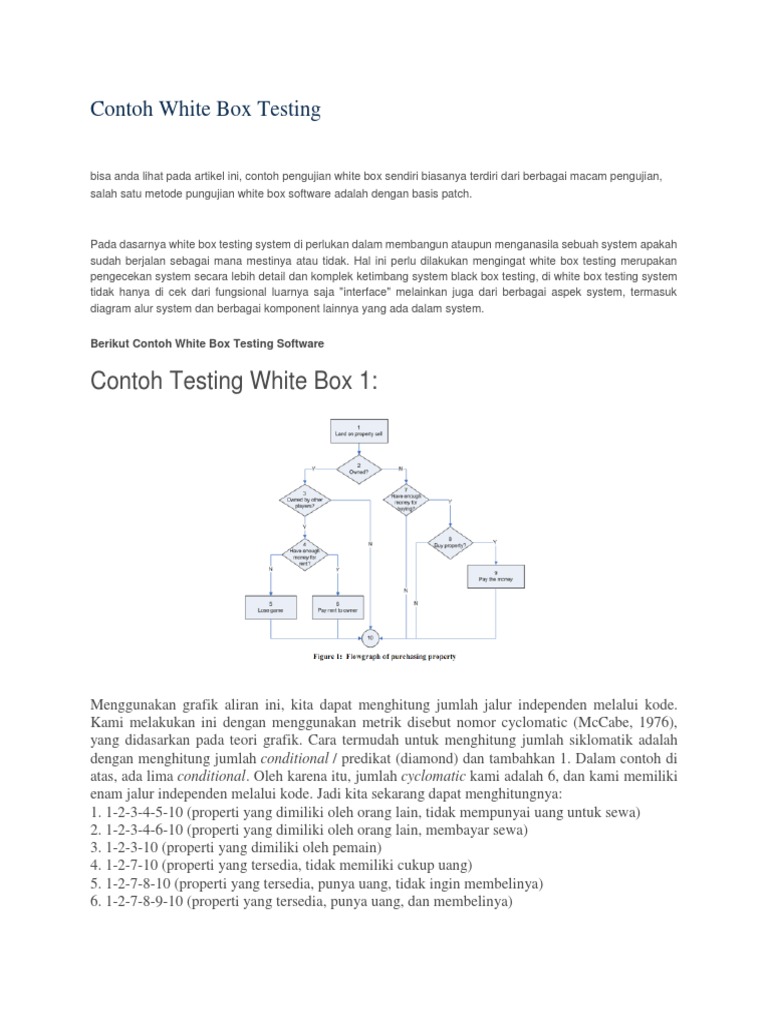 Contoh White Box Testing | PDF