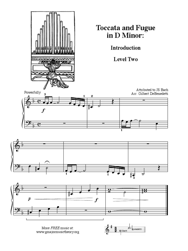 Easy Toccata Fugue - Piano Beginners PDF | PDF
