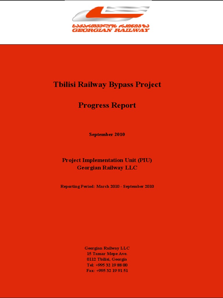 Georgian Railway Project Progress Report | Download Free PDF | Rail ...