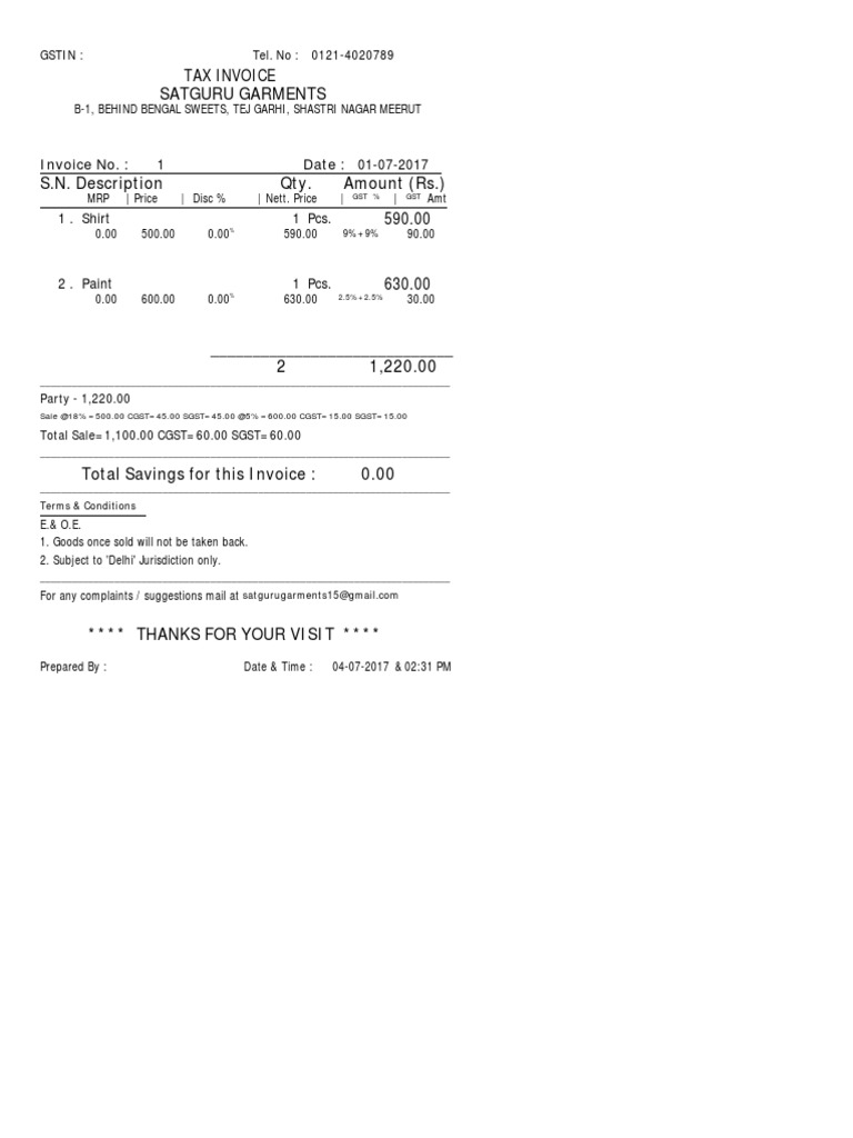 Busy Bill Format | PDF | Finance & Money Management