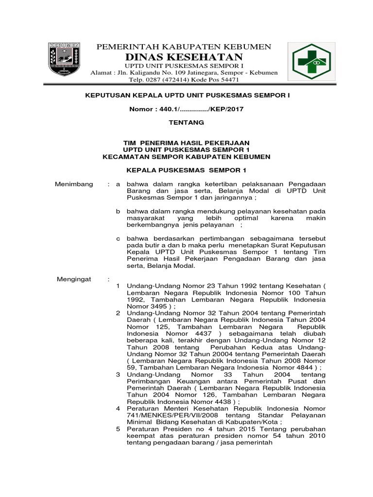 SK Tim PPHP | PDF | Pengelolaan Keuangan & Uang