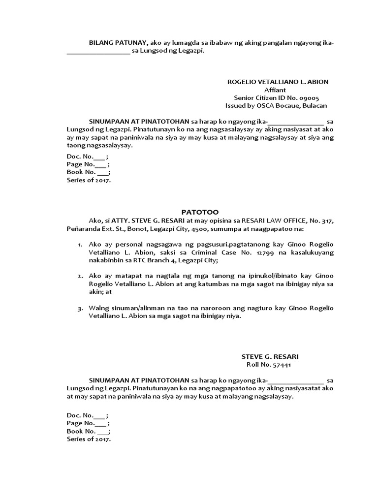 Subscribe and Attestation Tagalog | PDF