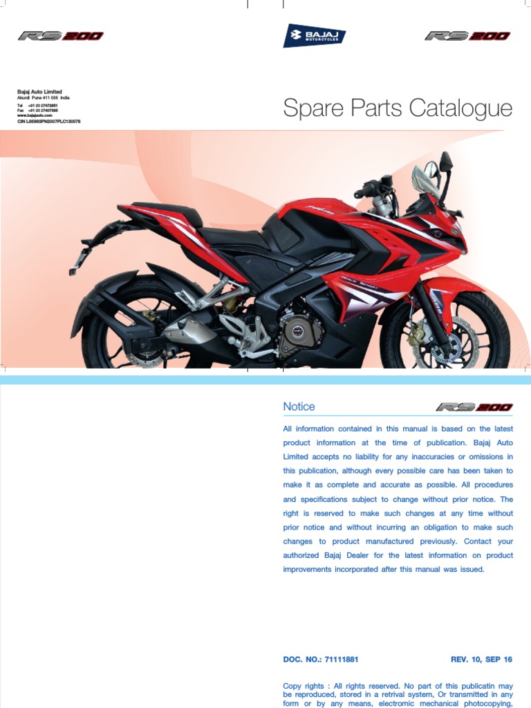 Pulsar rs 200 parts online store