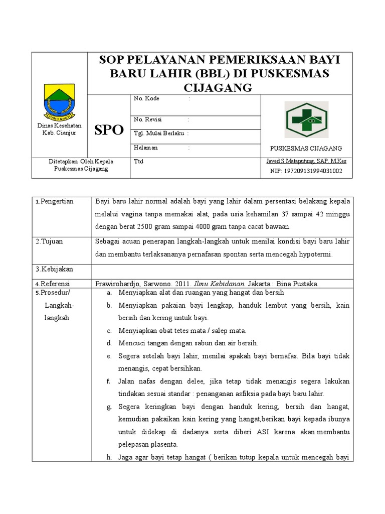 Sop BBL | PDF