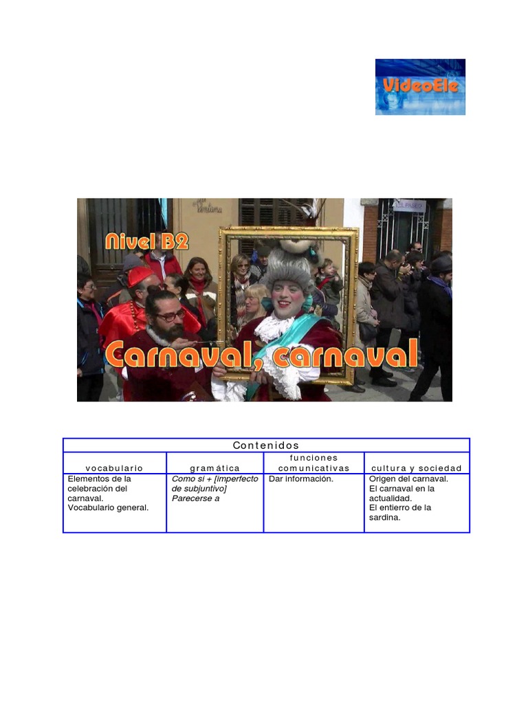 B2 Carnaval Actividades | PDF | Carnaval | Prestado