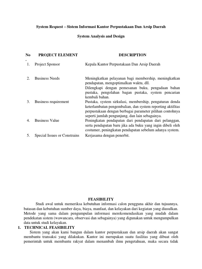 System Request - Sistem Informasi Kantor Perpustakaan Dan Arsip Daerah ...