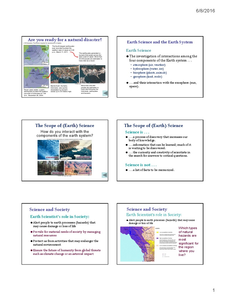 Handout 1 | PDF | Earth Sciences | Tsunami