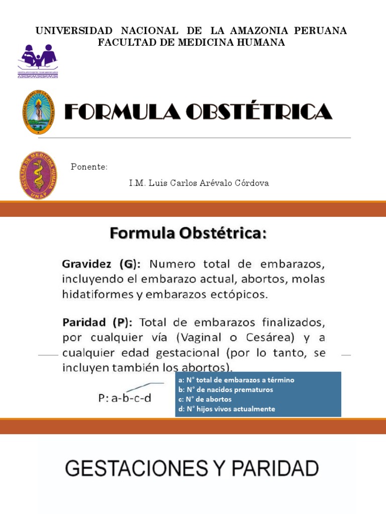 Formula Obstetrica | PDF