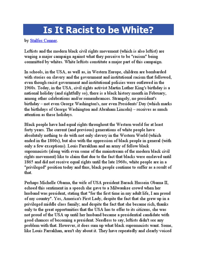 Examining Racism and White Privilege | PDF | Atlantic Slave Trade ...
