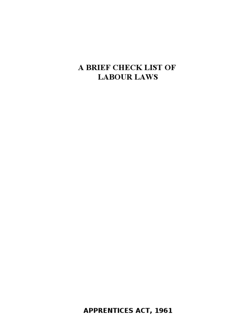HR Check List | PDF | Apprenticeship | Pension