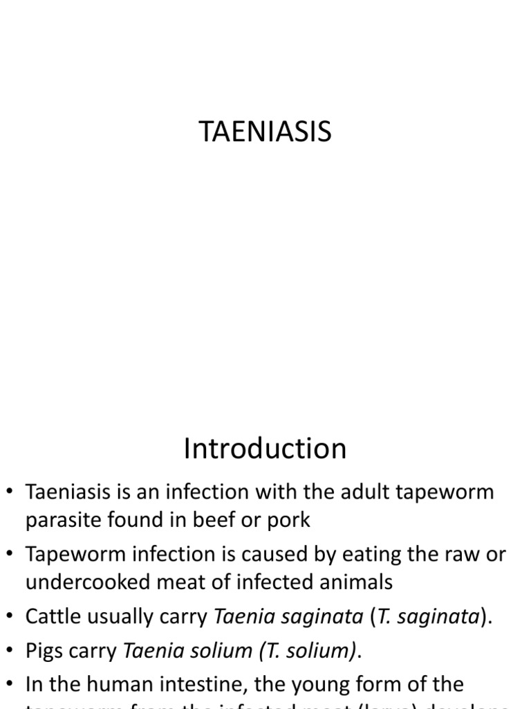 Taeniasis | Medical Specialties | Diseases And Disorders