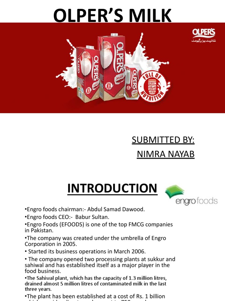 Olpers Milk Presentation1 | Market Segmentation | Brand