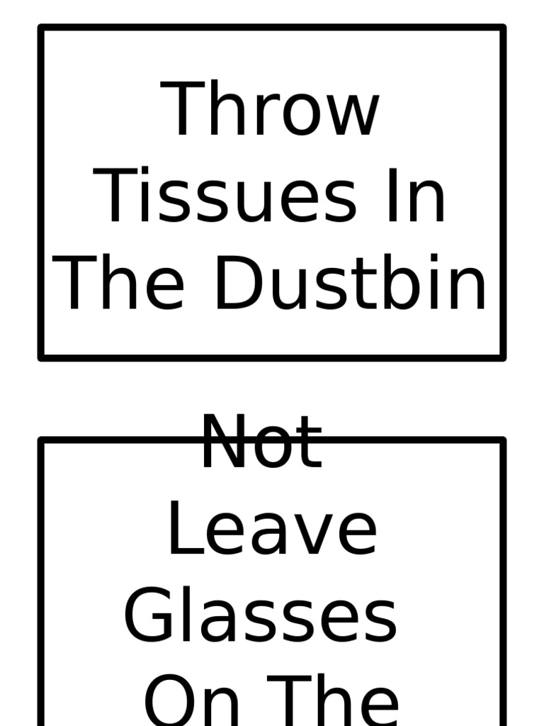 Throw Tissues in The Dustbin | PDF