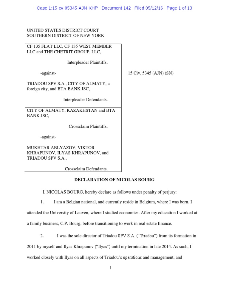 Bourg Declaration - 5-2-16 Almaty Case | PDF | Torture | Prison