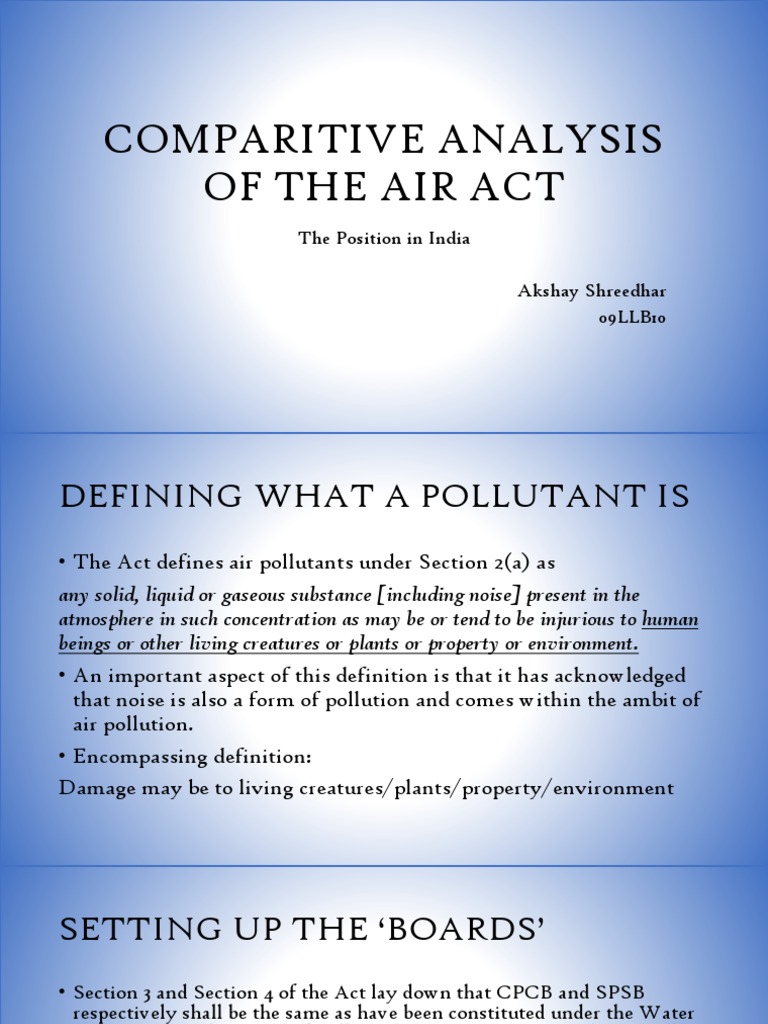 Air Act | PDF | Pollution | Air Pollution