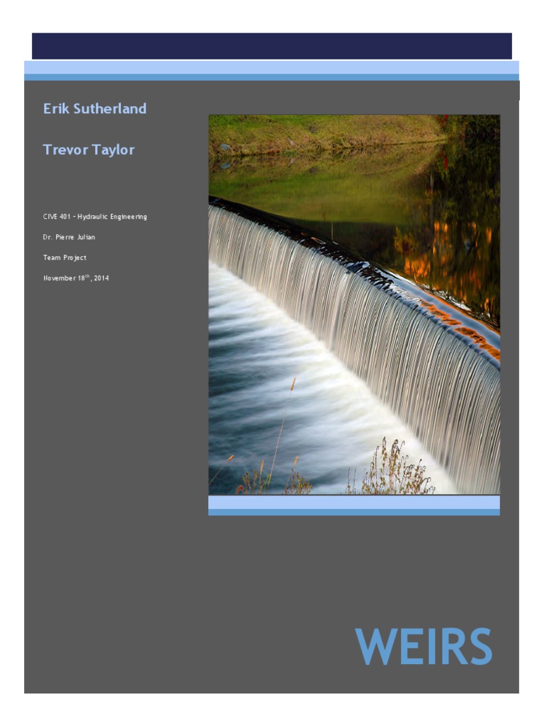 13 - Sharp and Broad-Crested Weirs - Sutherland Taylor | PDF | River ...