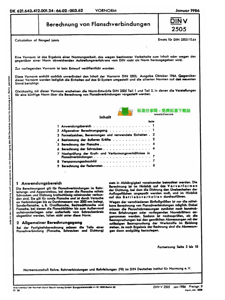 Din 2505 1986 PDF | PDF