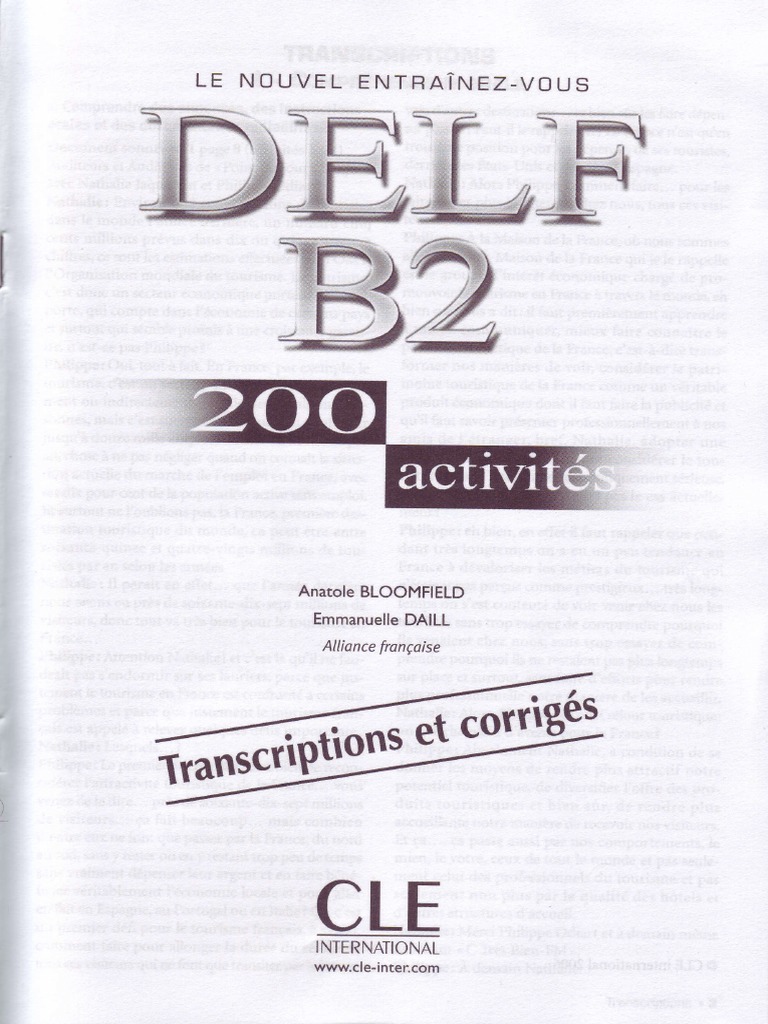 DELF B2 200 Activités Corrige PDF | PDF | Bois | Tourisme