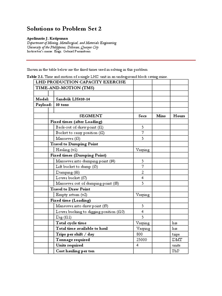 Solution To Probset 2 EM 156 | PDF | Horsepower | Nature