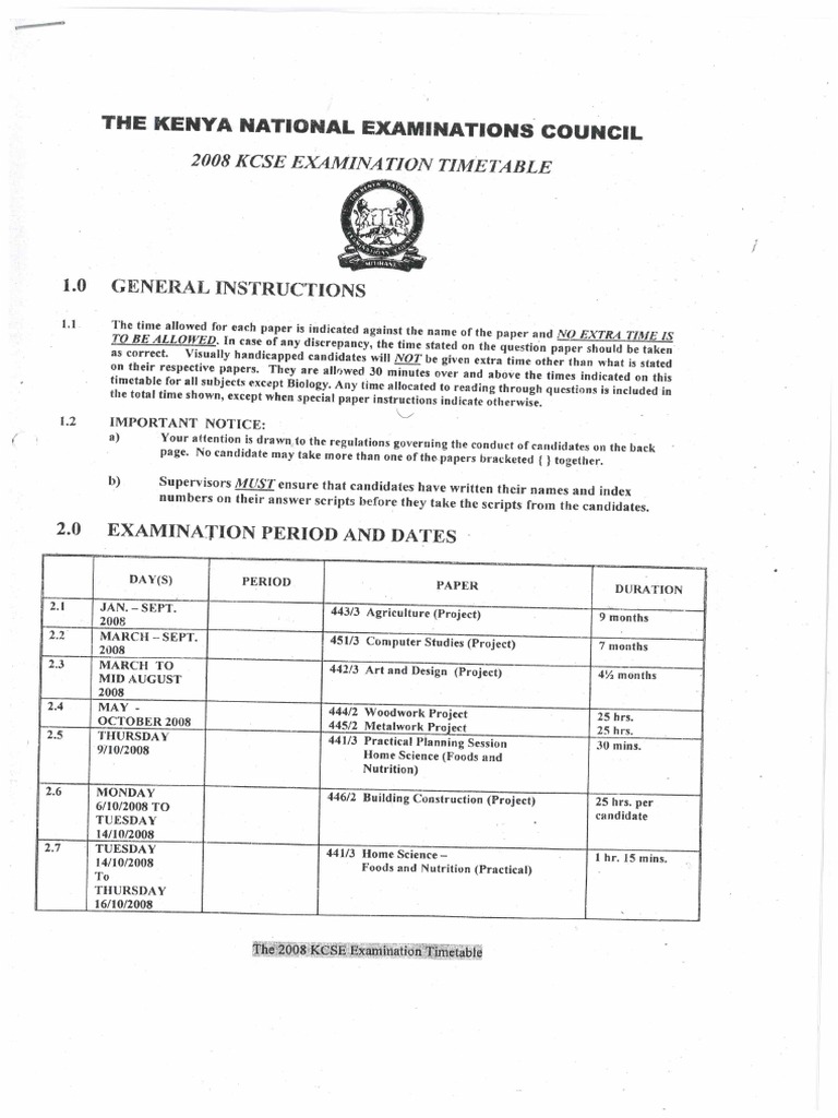2008 KC Se Timetable | PDF