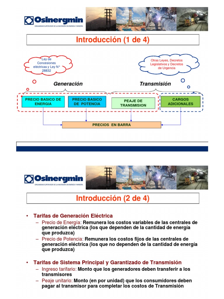 Definicion de Precios en Barra - Osinergmin | PDF | Generación eléctrica | Universo físico