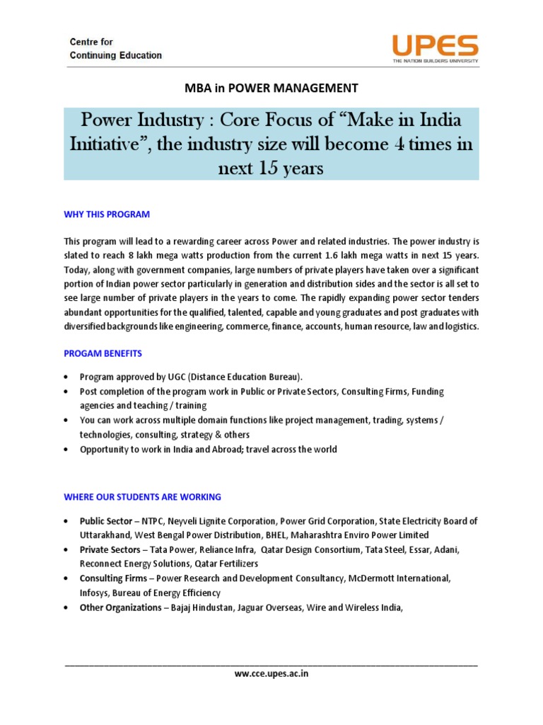 12uf MBA in Power 03 01 2016 | PDF | Master Of Business Administration ...