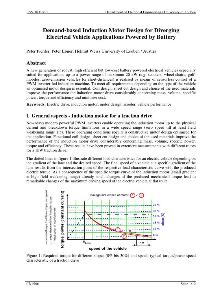 Induction Motor Design for EVs | PDF | Electric Motor | Engines