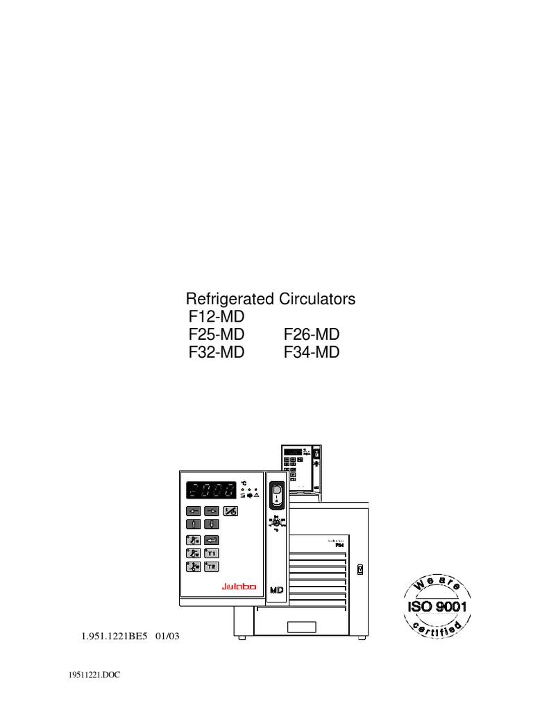 Julabo Refrigerated Circulator Manual | PDF | Fuse (Electrical) | Liquids