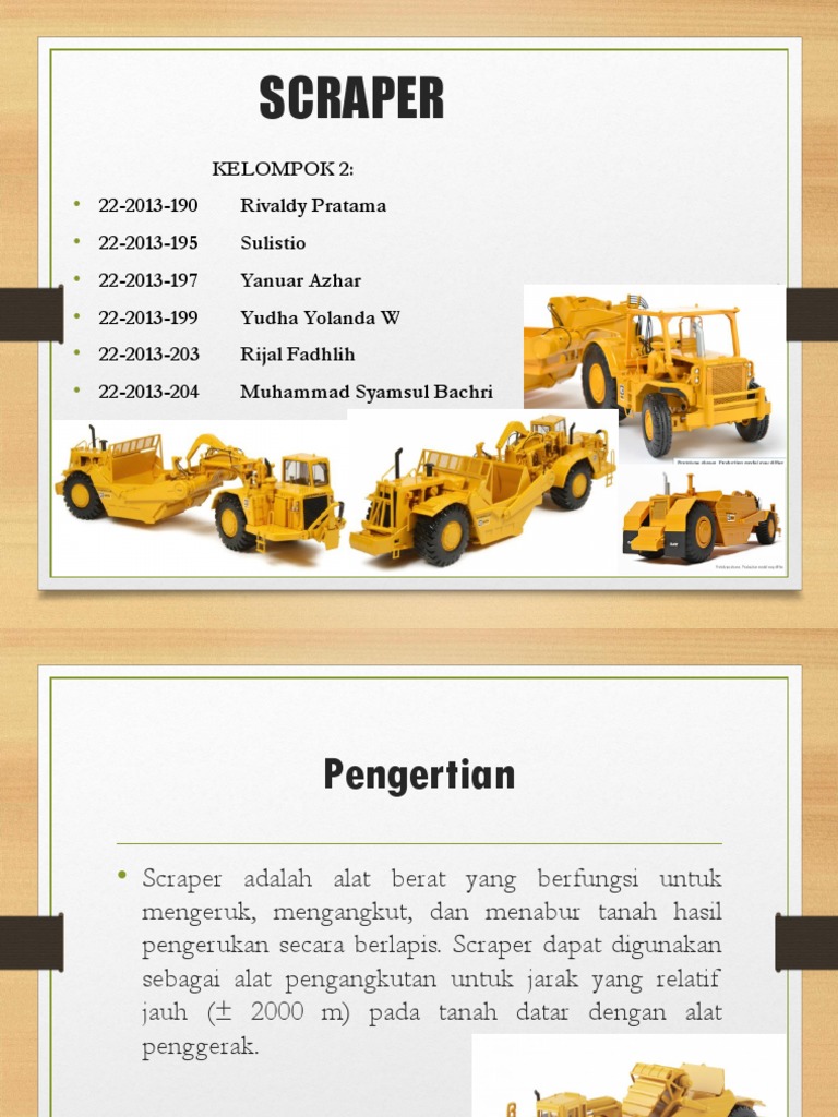 Peralatan Konstruksi - Scraper | PDF