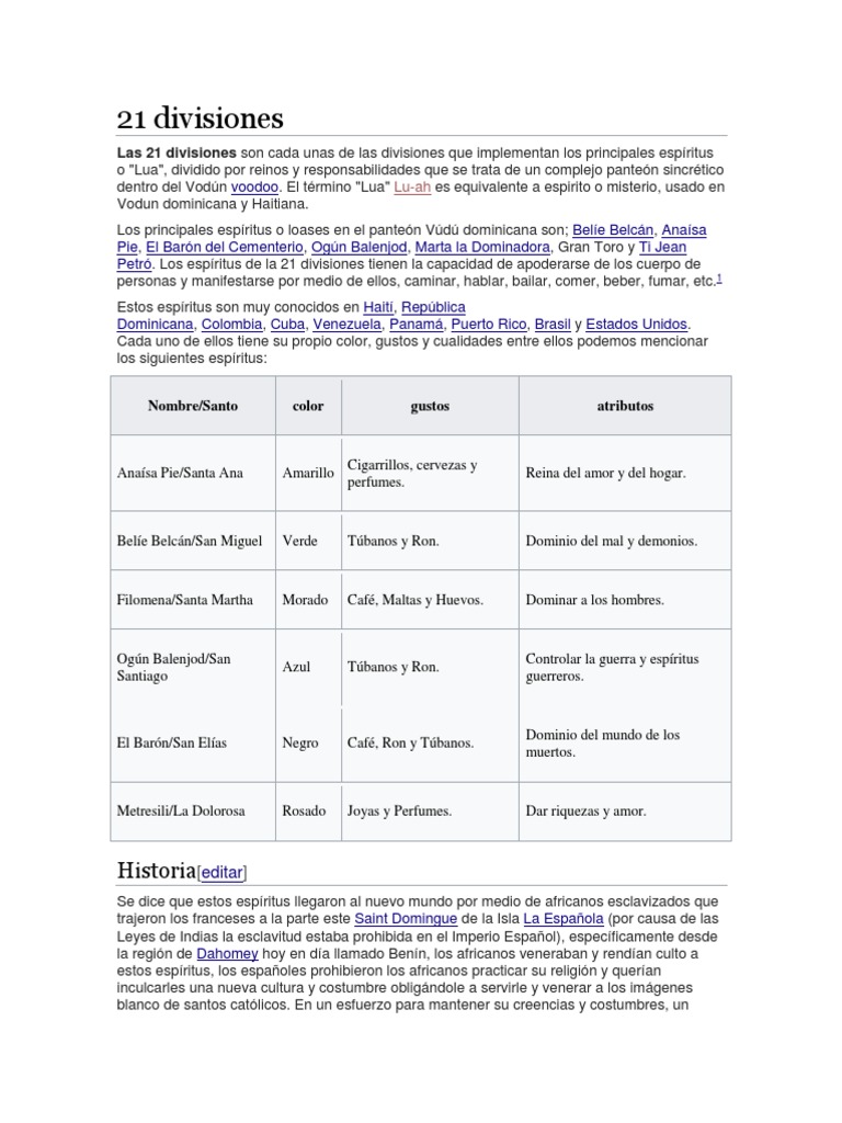 21 Divisiones | PDF | Haití | República Dominicana