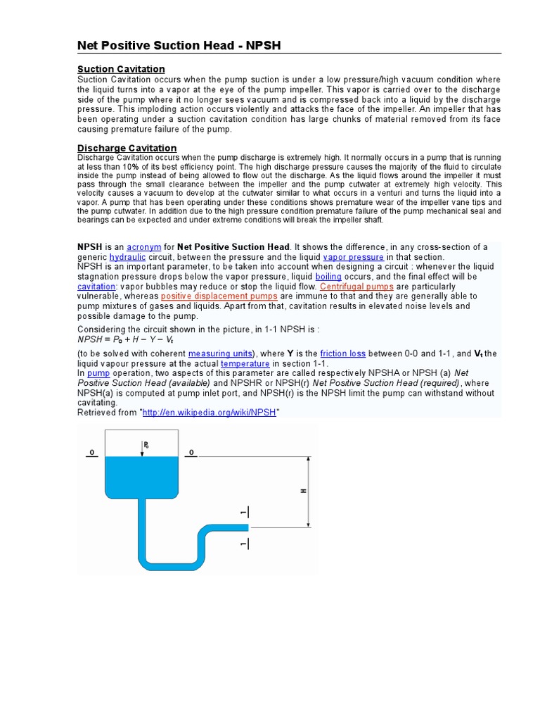 Net Positive Suction Head | PDF | Pump | Liquids