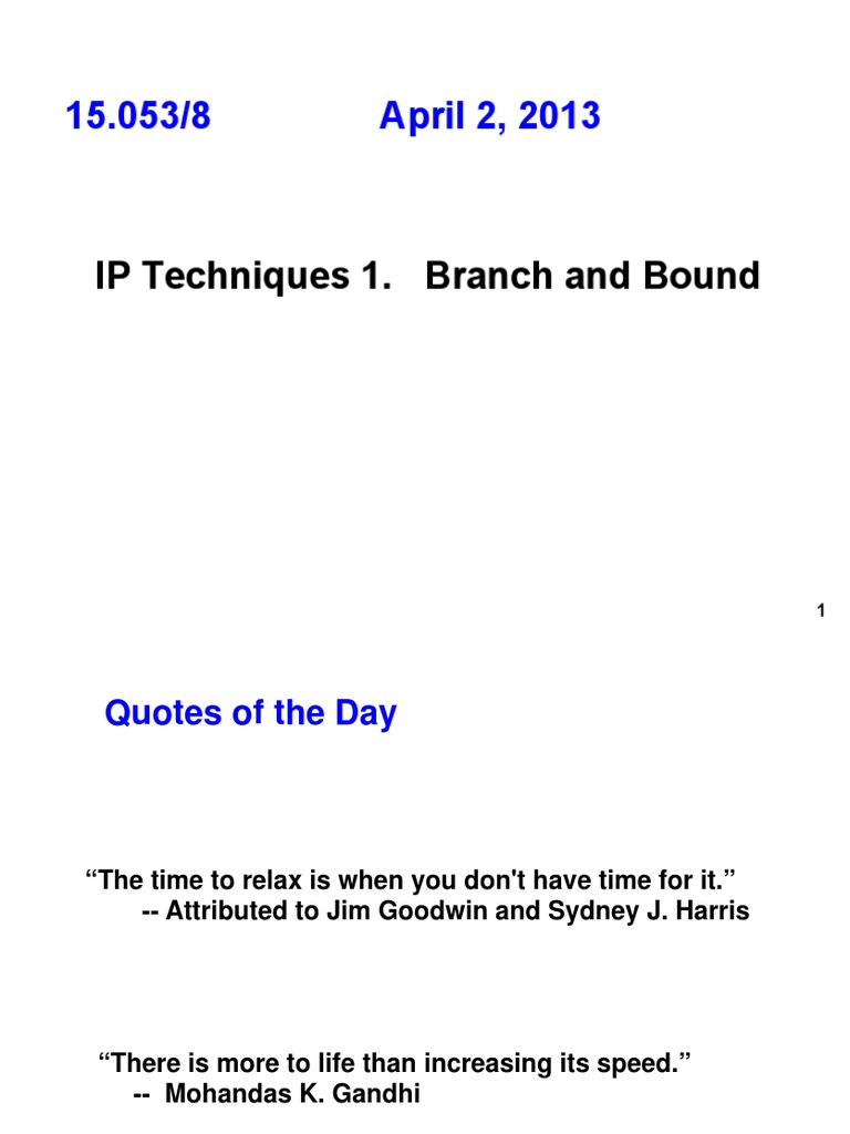 MIT15 053S13 Lec12 PDF | PDF | Mathematical Optimization | Linear Programming