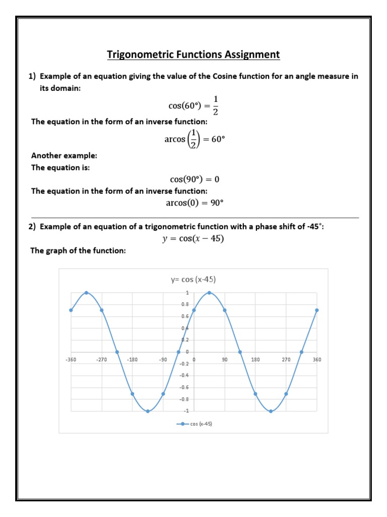 Trigonometric Functions Assignment | PDF | Trigonometric Functions | Tide