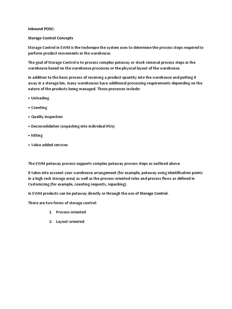 03.inbound POSC | PDF