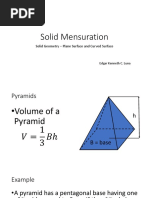 Solid Mensuration Problems and Answers | PDF | Area | Classical Geometry